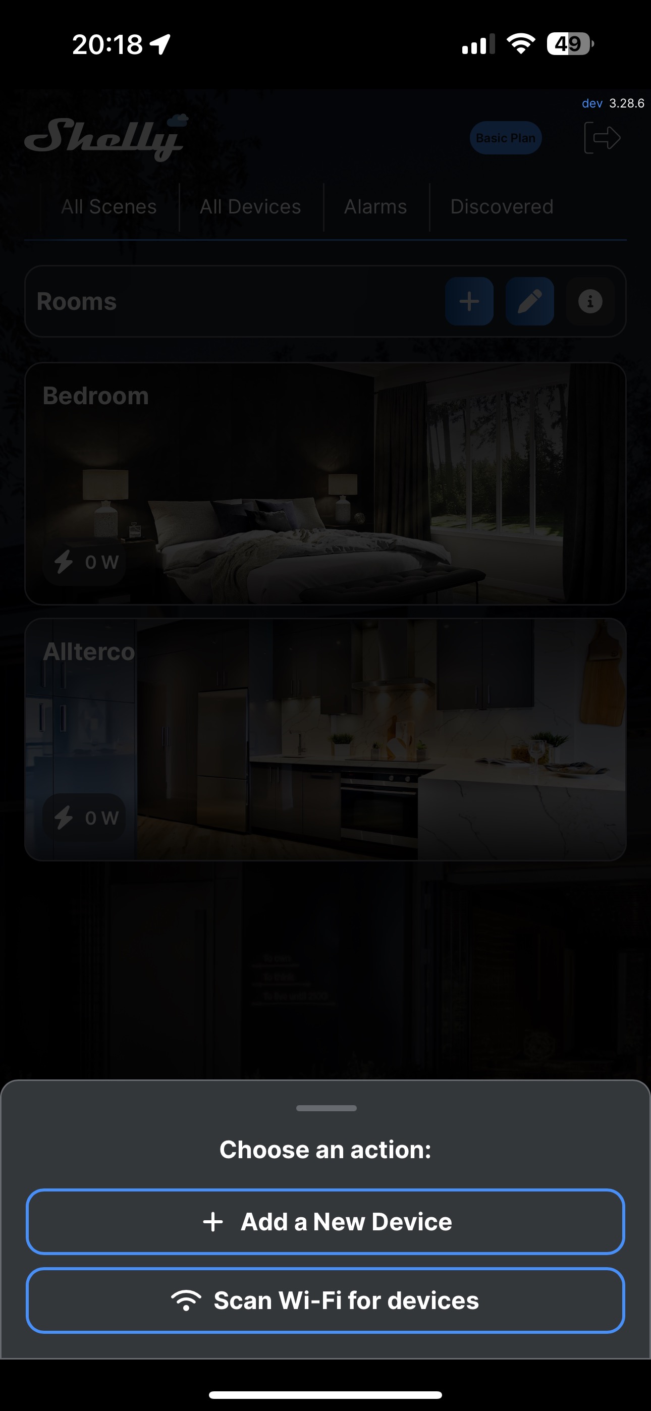 ShellyBLU Motion short mobile application guide