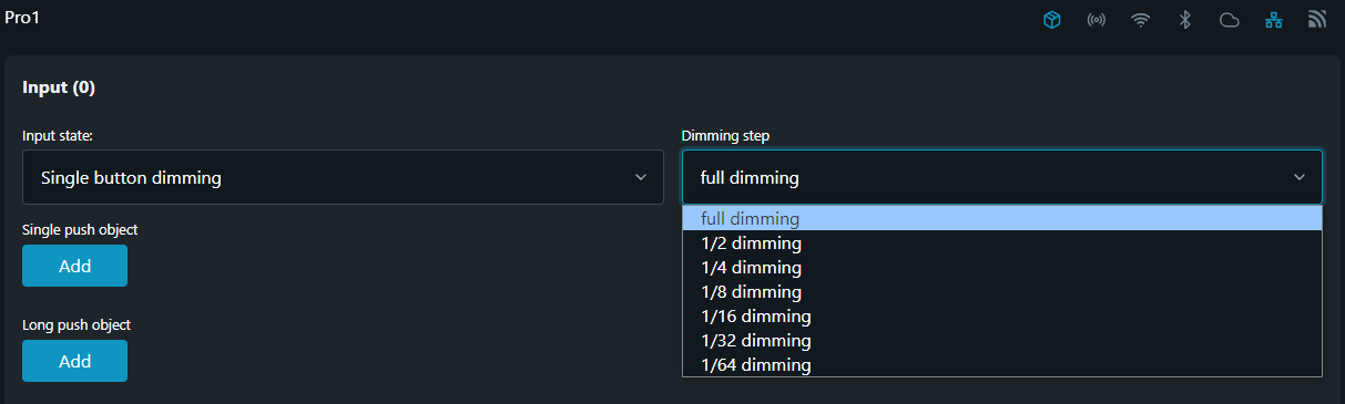 Configuration of Inputs